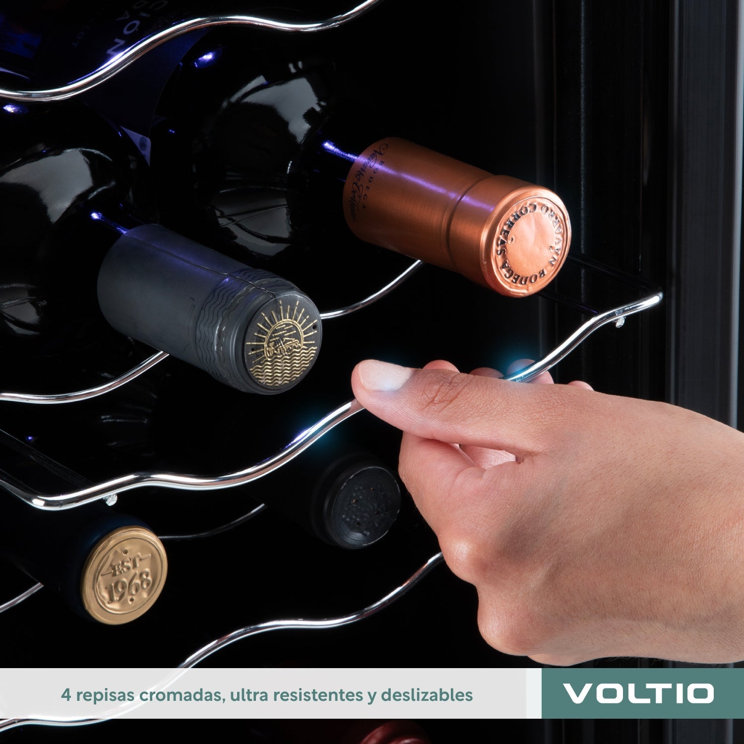 Cava Enfriador De Vinos 8 Botellas Frigobar Bebidas 110-120V - Somos Reyes