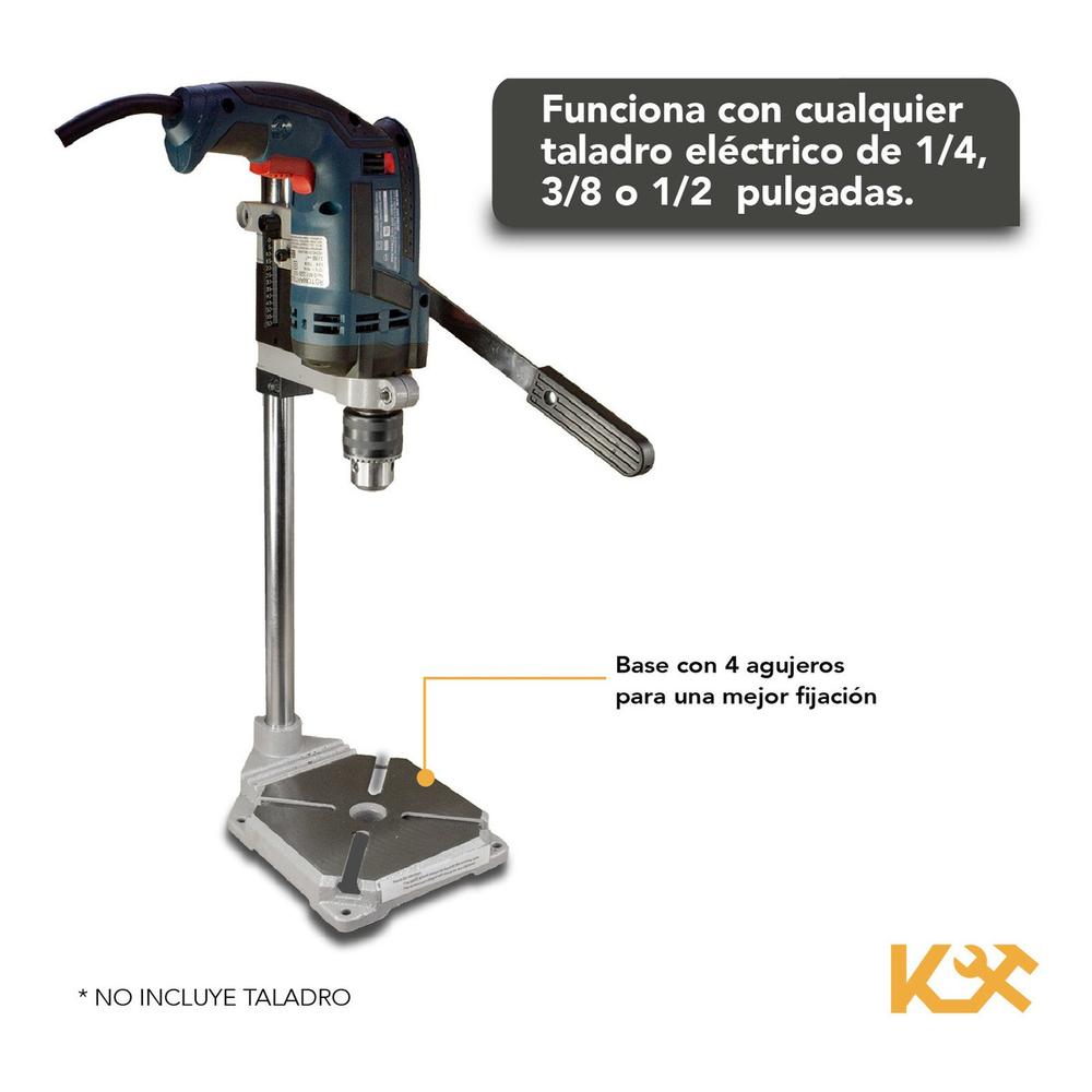 Soporte Taladro Vertical con Base de Hierro Ajustable 0-60mm – Somos Reyes